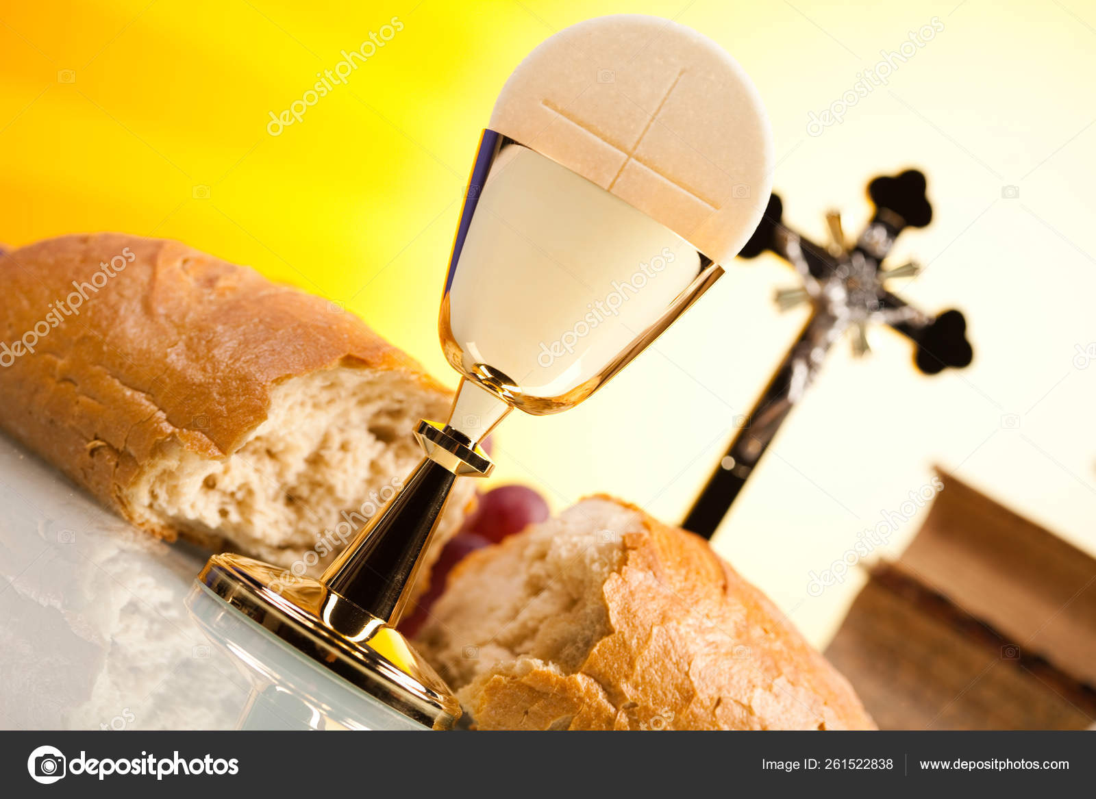 Eucharist Sacrament Communion Bright Background Saturated Concept ...
