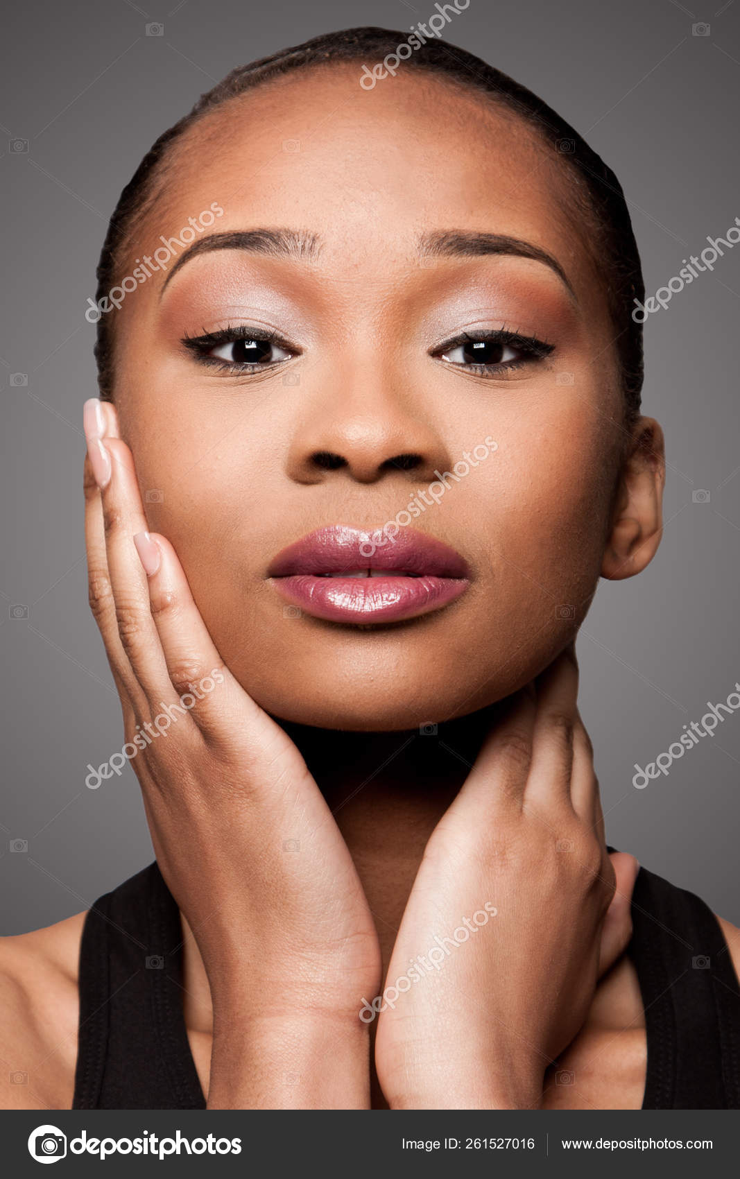 Beautiful Face Black Asian Blasian Woman Cosmetics Makeup Skincare ...