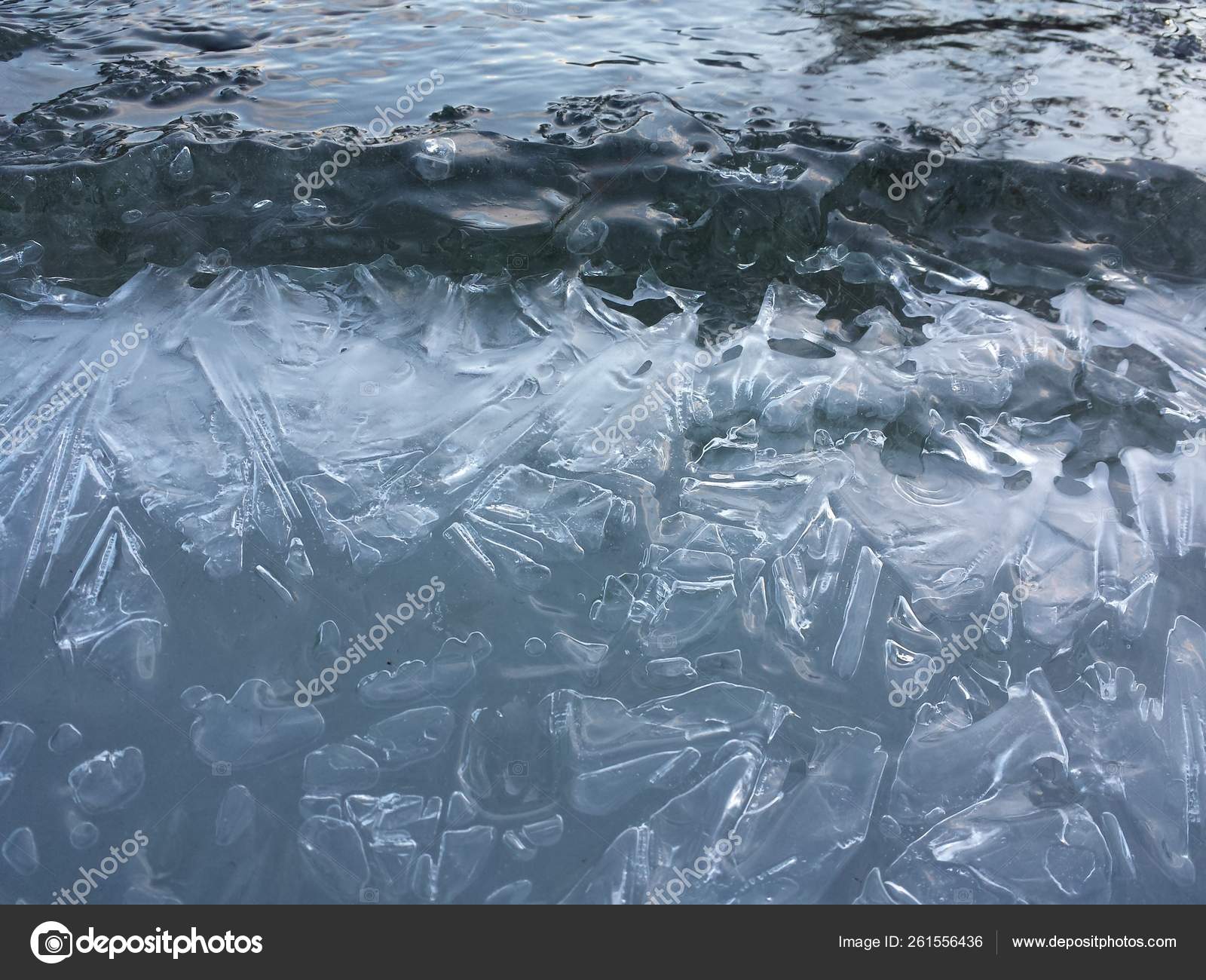 Beautiful Fresh Water Blue Ice Background Northern Wilderness — Stock ...