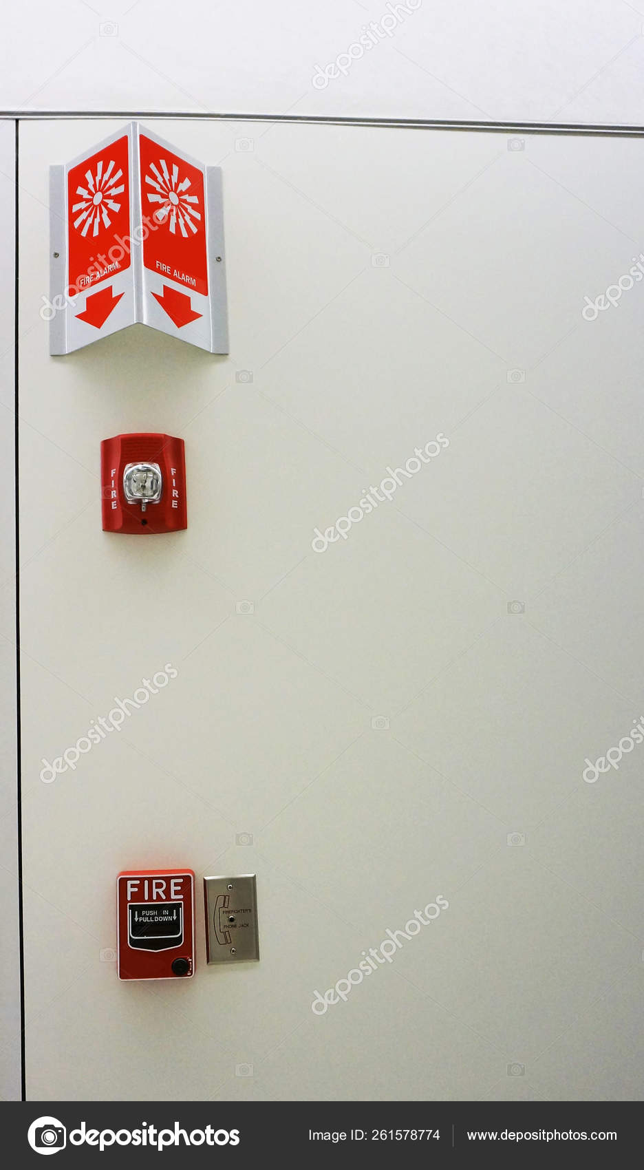 Fire Alarm System Hospital Red Color Emergency Sign Fire Alertness ...