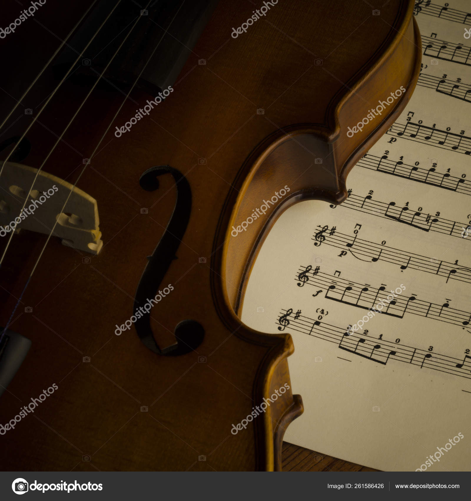 Time Practice Violin Violin Sheet Music Vintage Style Stock Photo by ...
