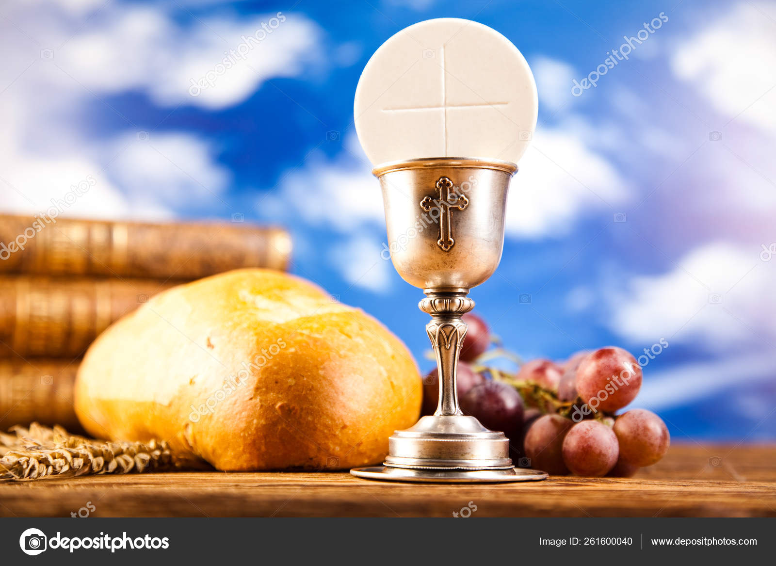 Holy Communion Bright Background Saturated Concept Stock Photo by ...