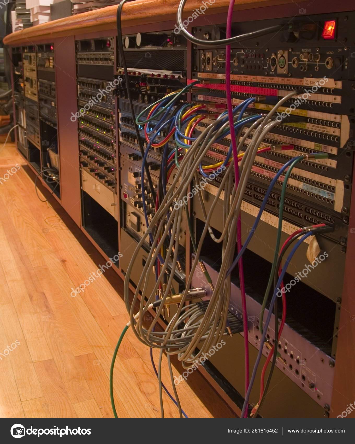 Main Patch Bay Equipment Rack Large Recording Studio Stock Photo by ...