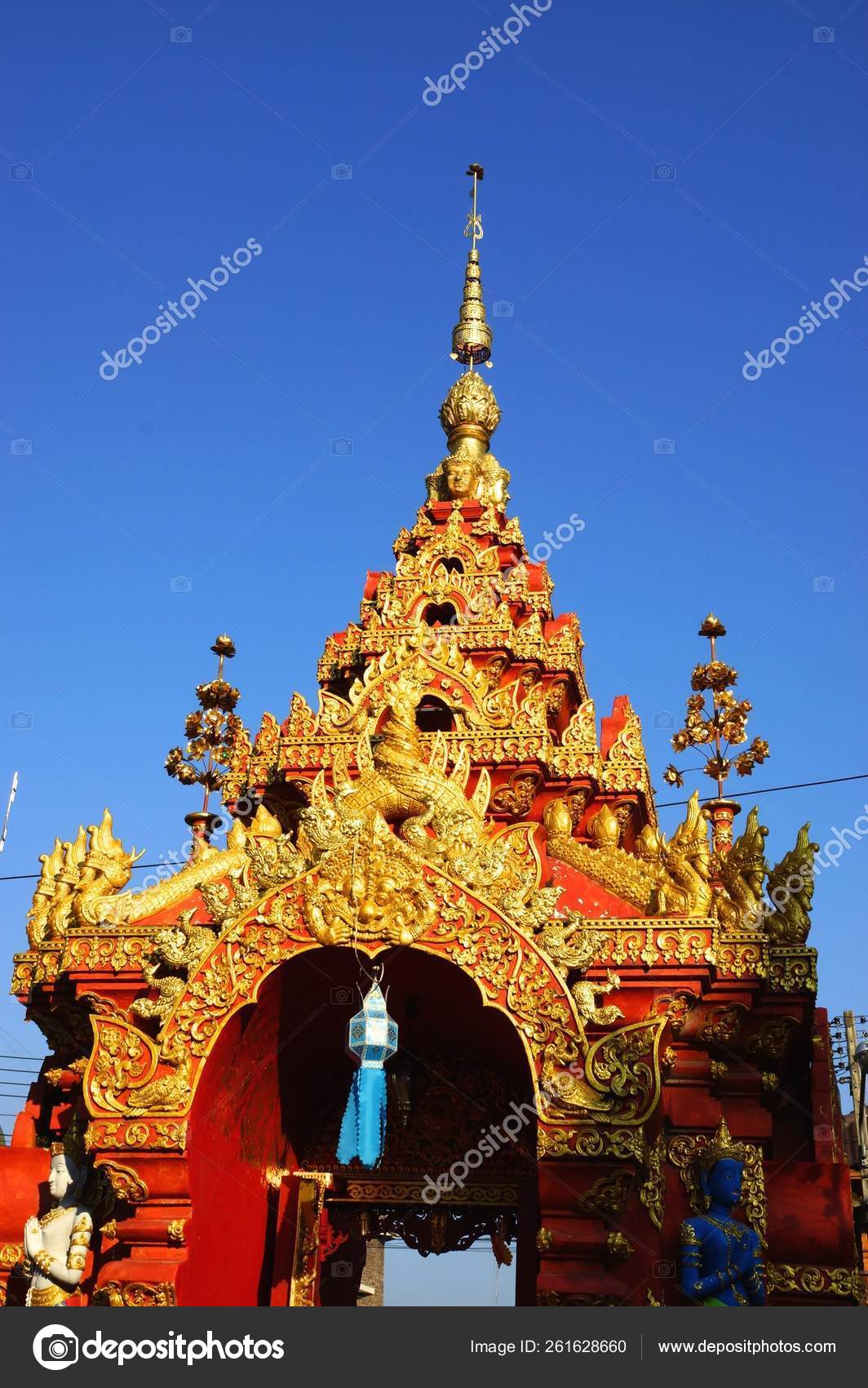 Beautiful Entrance Gate Wat Sri Mung Muang Chiangrai Thailand — Stock ...