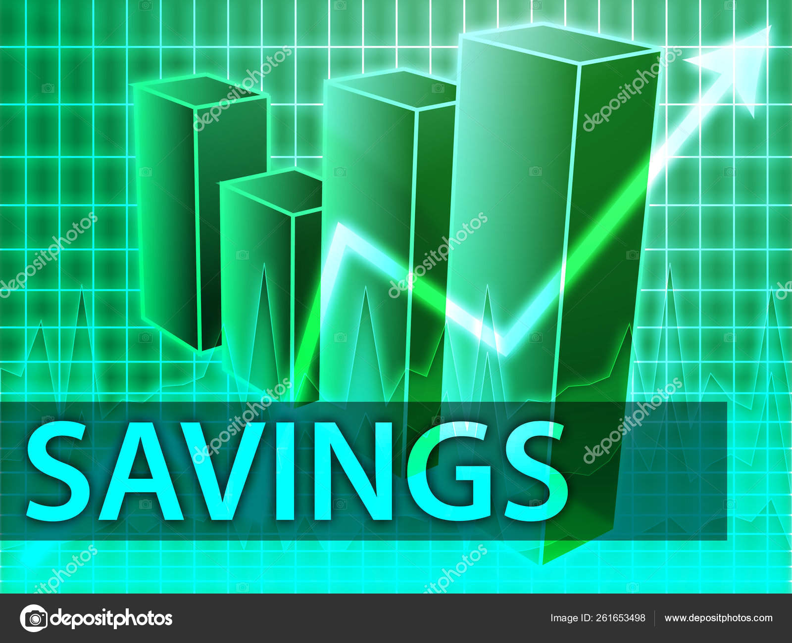 Savings Finances Illustration Bar Chart Diagram — Stock Photo ...