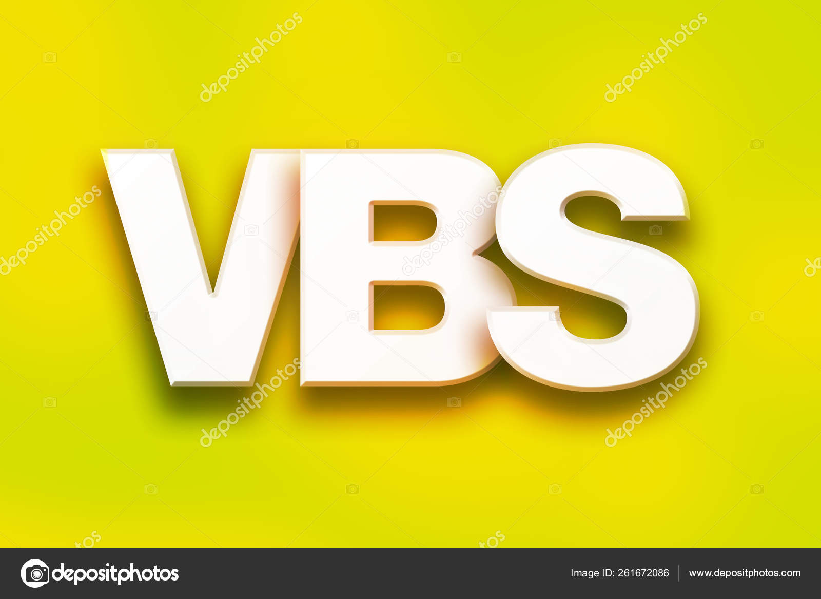 Word Vbs Written White Letters Colorful Background Concept Theme Stock ...