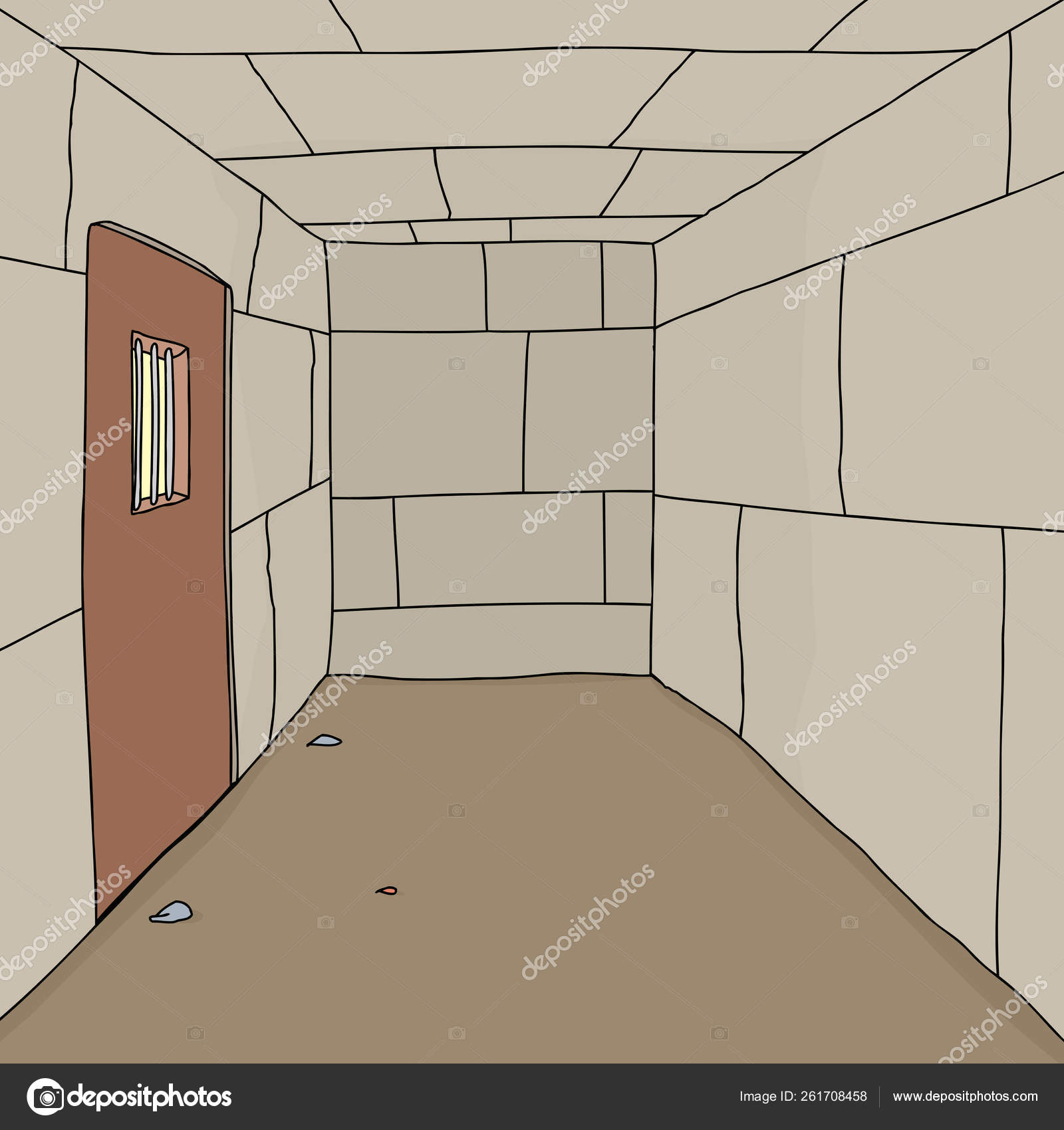 Cartoon Background Empty Prison Cell Door Stock Photo by ©YAYImages ...
