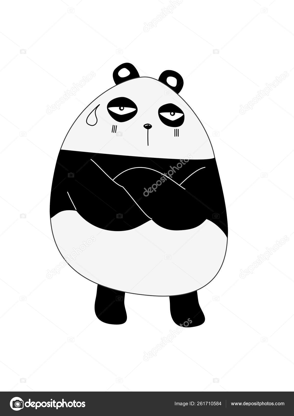 Panda Cartoon Isolated White Background Stock Photo by ©YAYImages 261710584