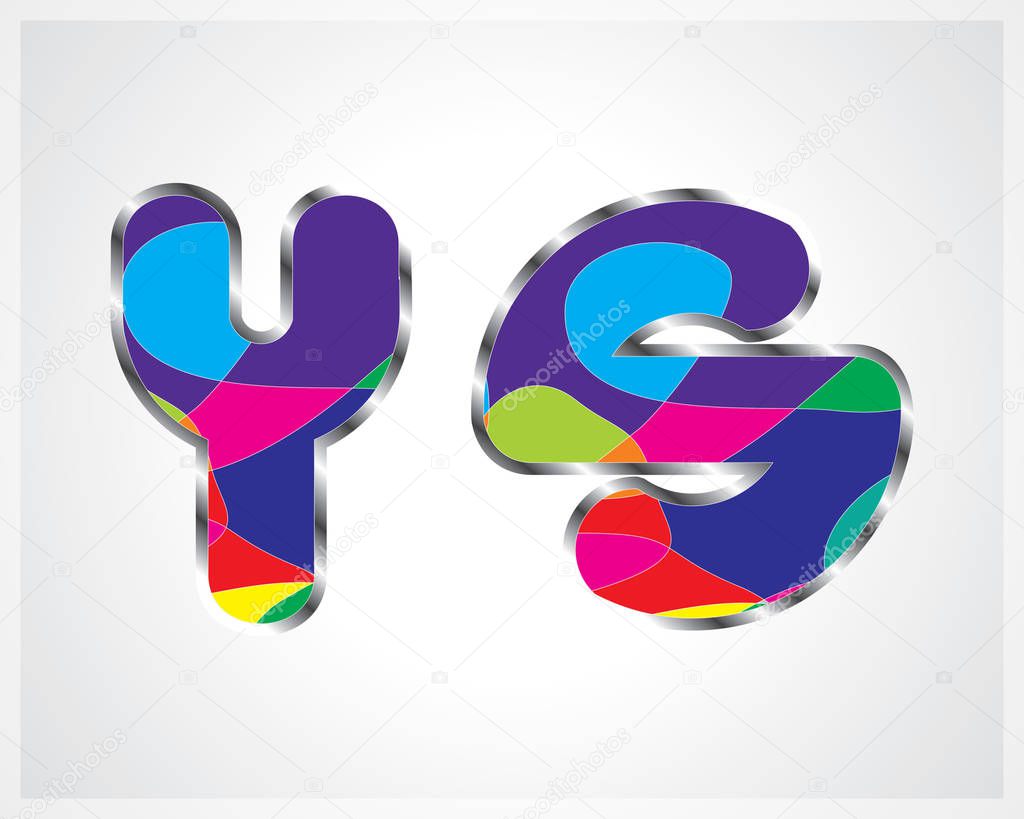 Ilustraci n vectorial del alfabeto. Conjunto de letras. formas ...