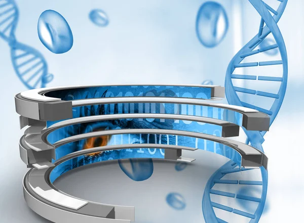 Tablets with genetic code — Stock Photo © ktsdesign #80243986