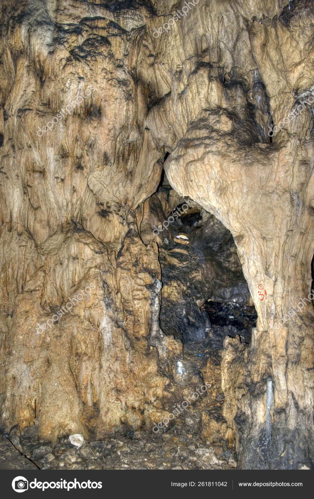 Stalagmite Texture Magura Cave Bulgaria — Stock Photo © YAYImages ...