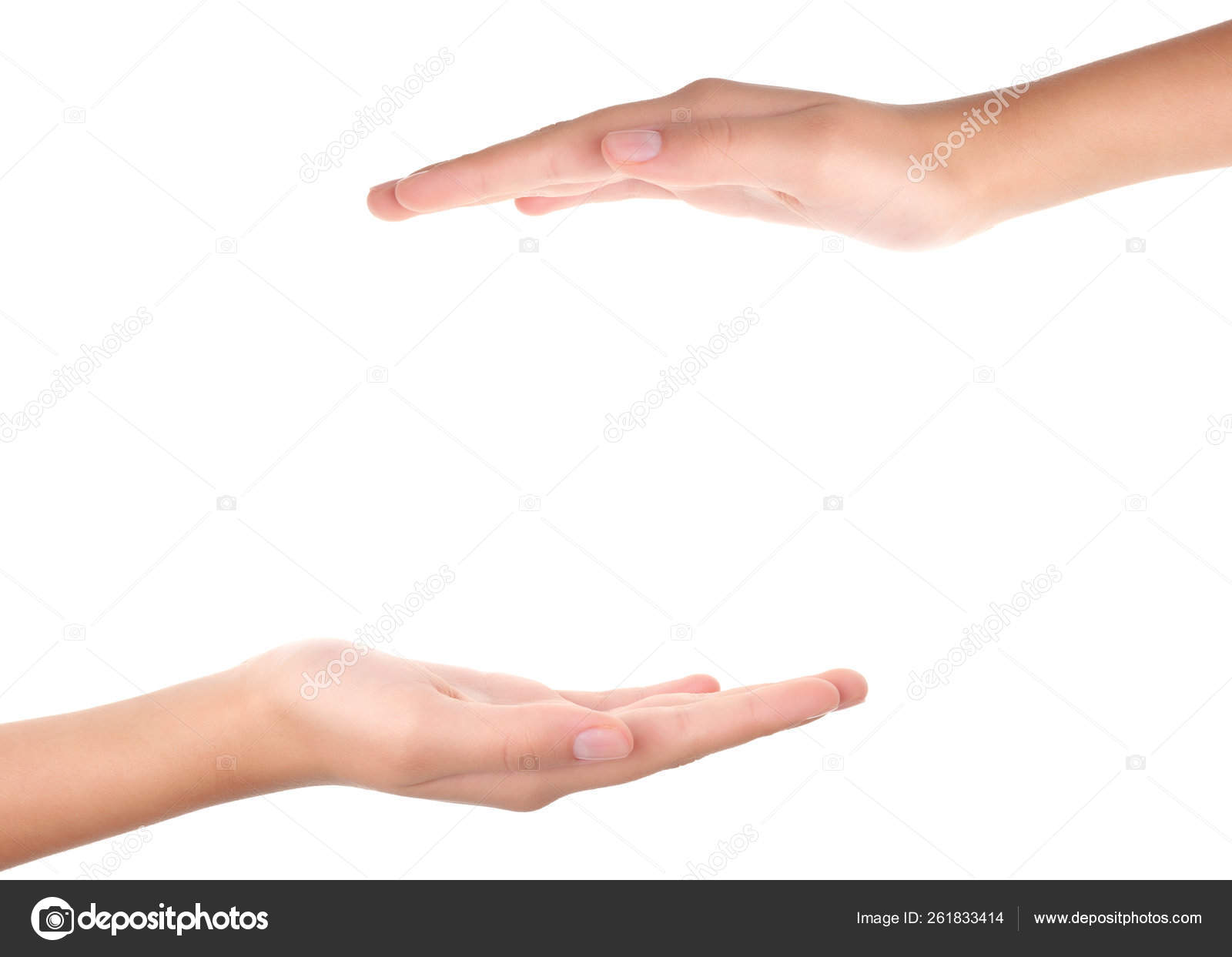 Empty Open Hand Isolated White Background Stock Photo by ©YAYImages ...