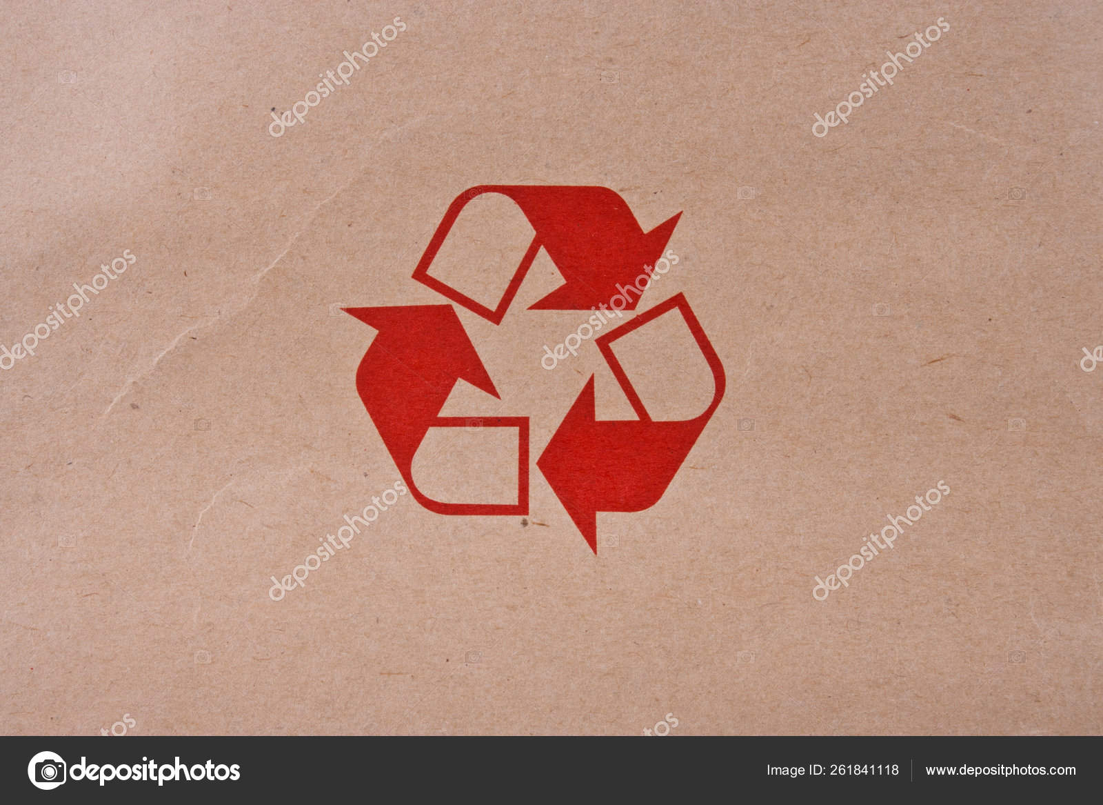 Recycled Symbol Brown Paper Stock Photo by ©YAYImages 261841118