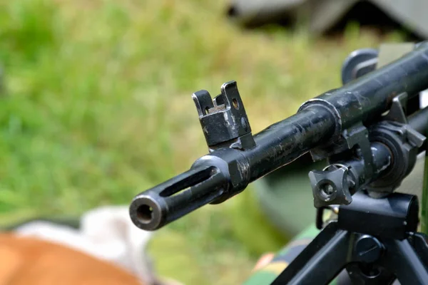 Water Cooled Machine Gun Mock Battle Situtation Stock Photo by ...
