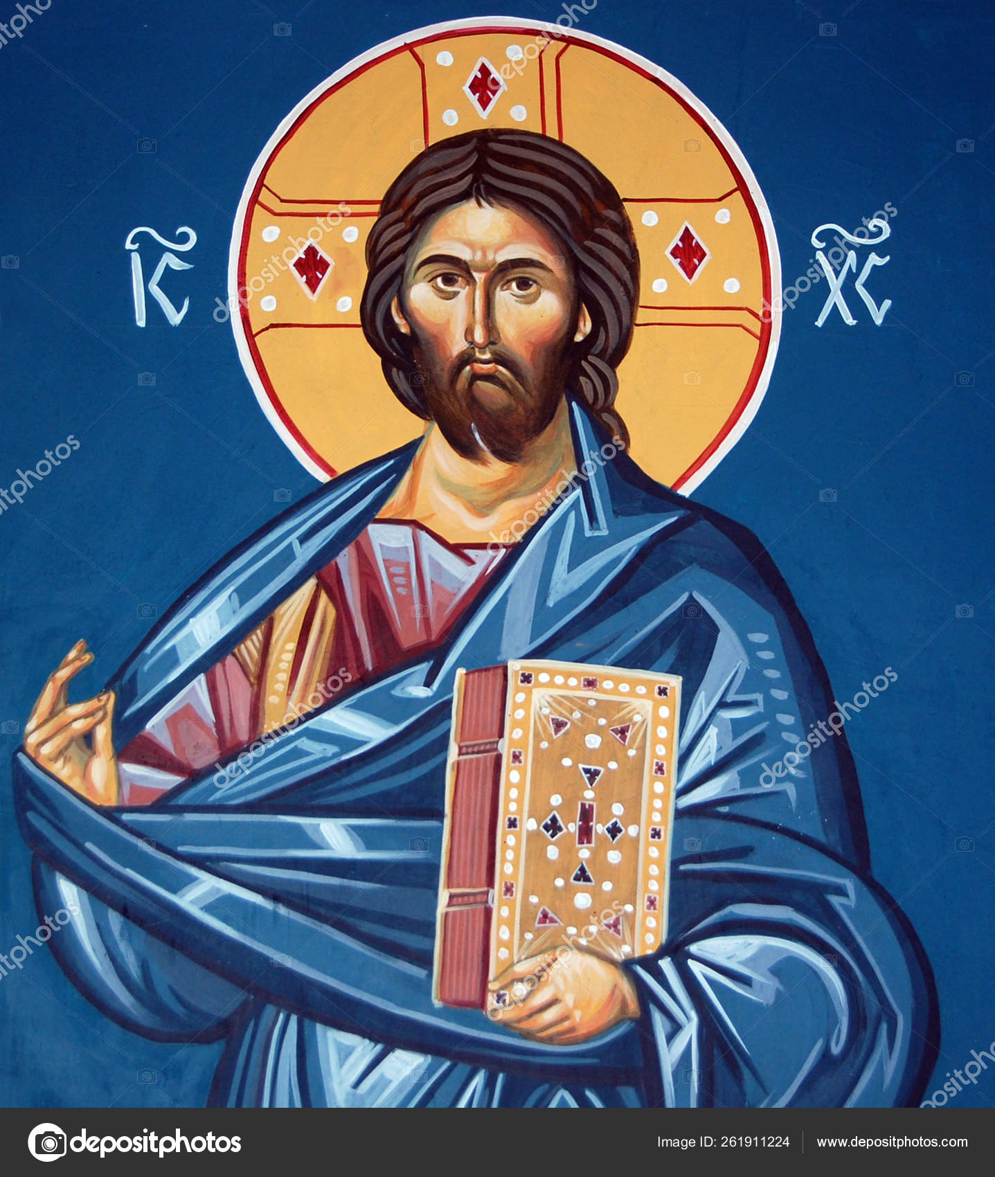 Ortodox Frescoe Jesus Christ – Stock Editorial Photo © YAYImages #261911224