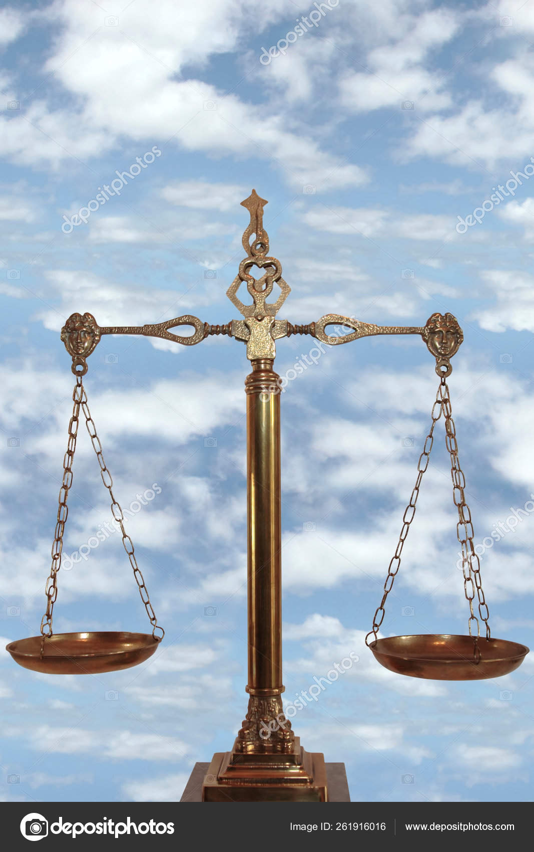 Antique Scales Cloudy Background Clipping Path — Stock Photo ...