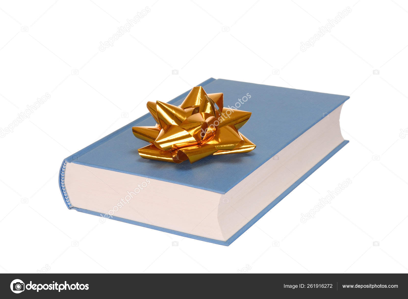 Book Golden Bow Isolated White Stock Photo by ©YAYImages 261916272