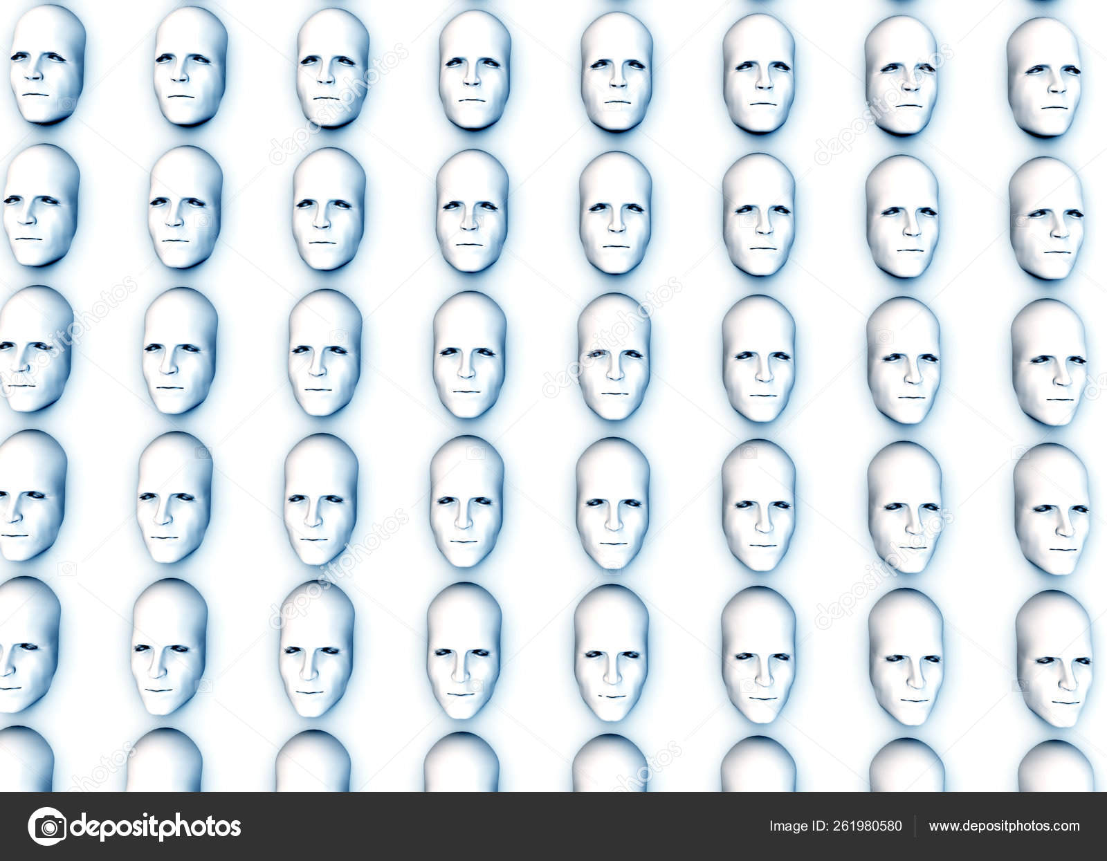 Identical Faces Conformity Concepts — Stock Photo © YAYImages #261980580