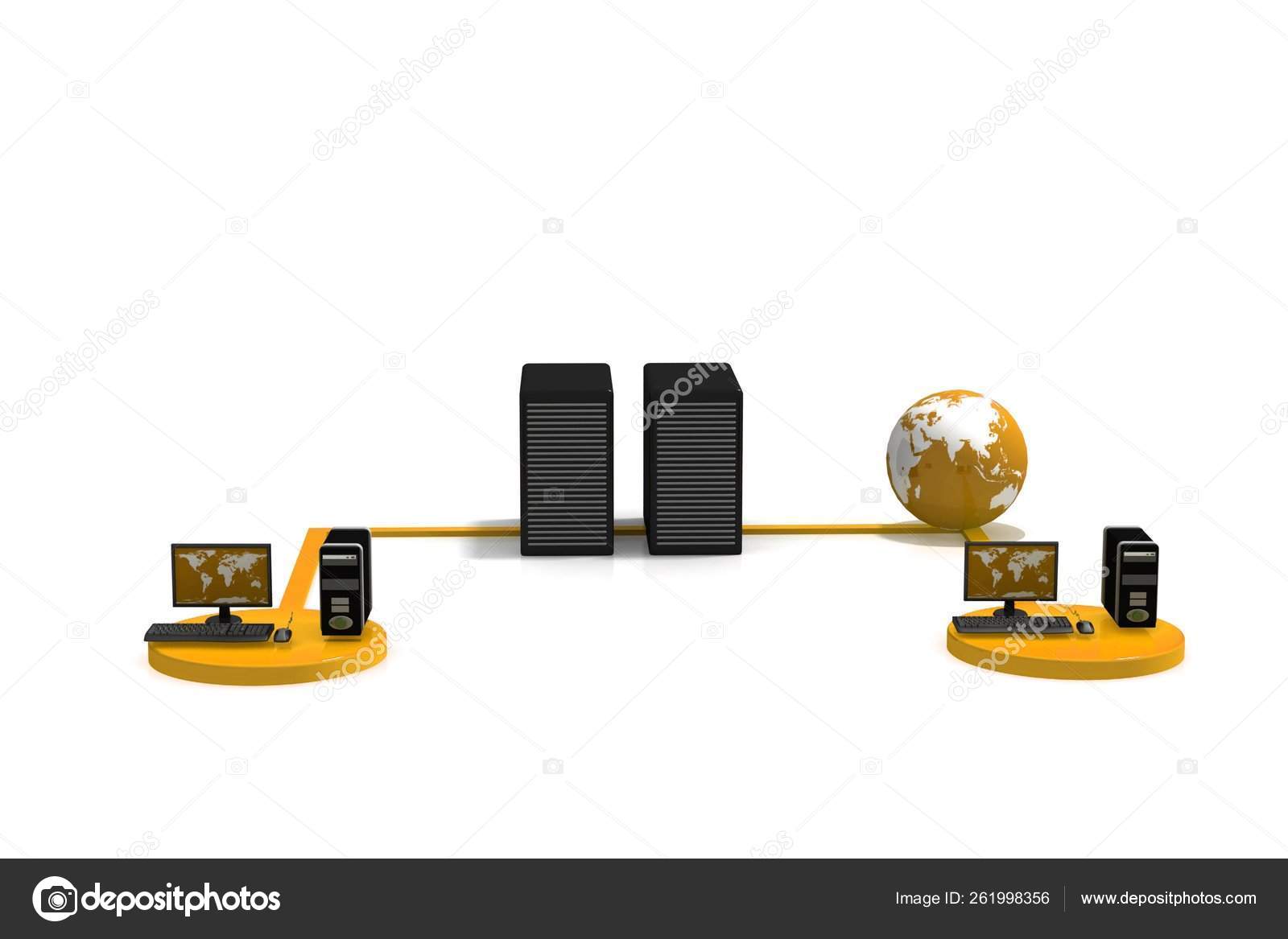 Computer Network Isolated Background Stock Photo by ©YAYImages 261998356