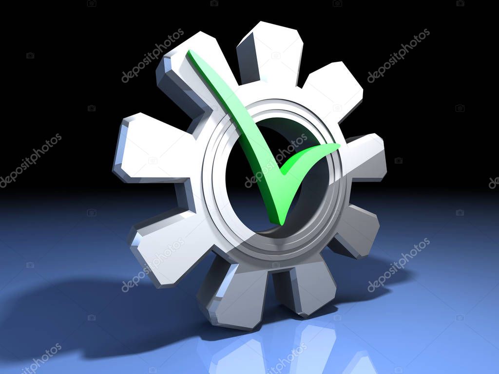 Configuraci n correcta en la configuraci n. Ilustraci n 3D renderizada ...