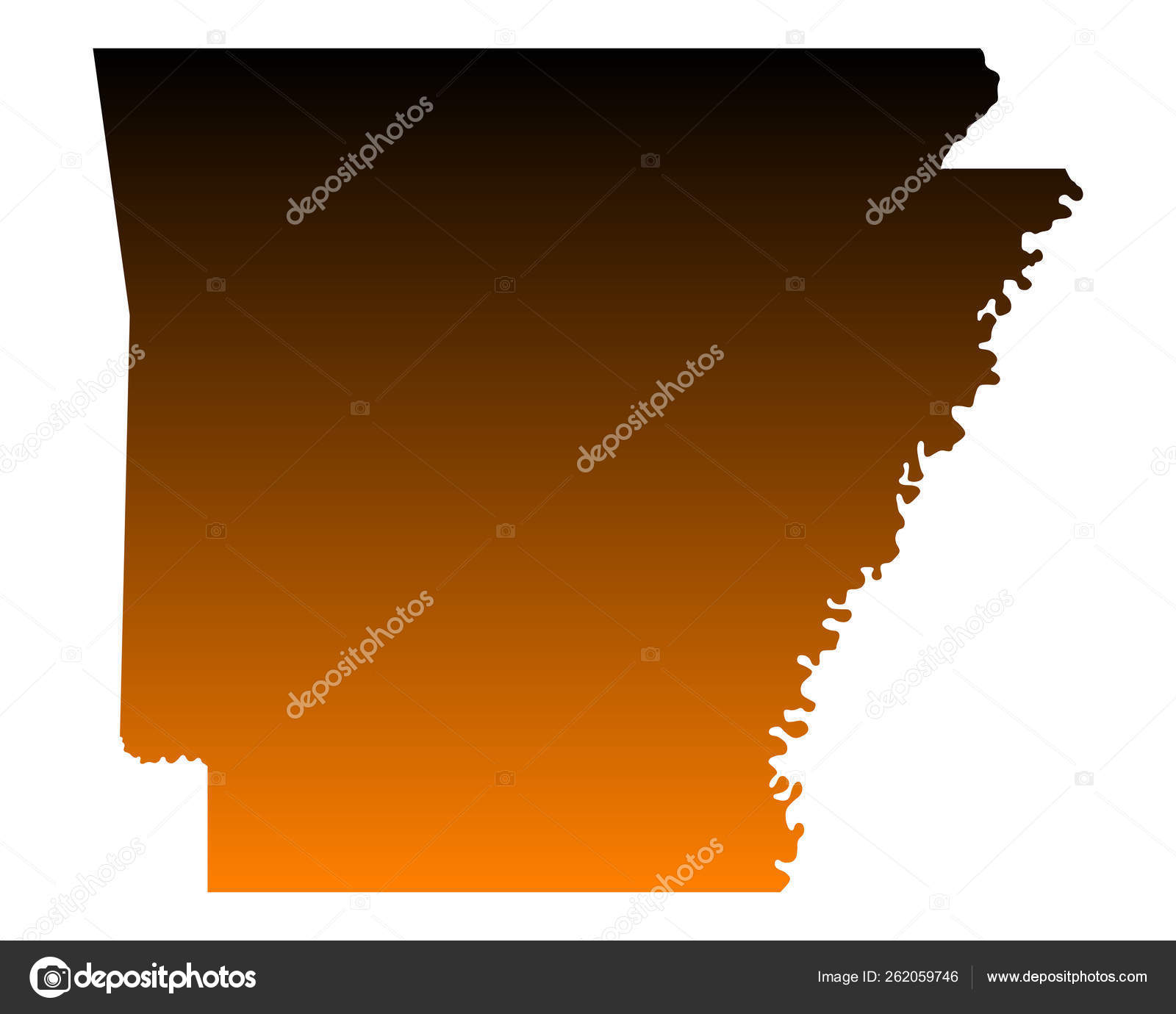 Map Arkansas Simple Graphic Geography Map — Stock Photo © YAYImages ...