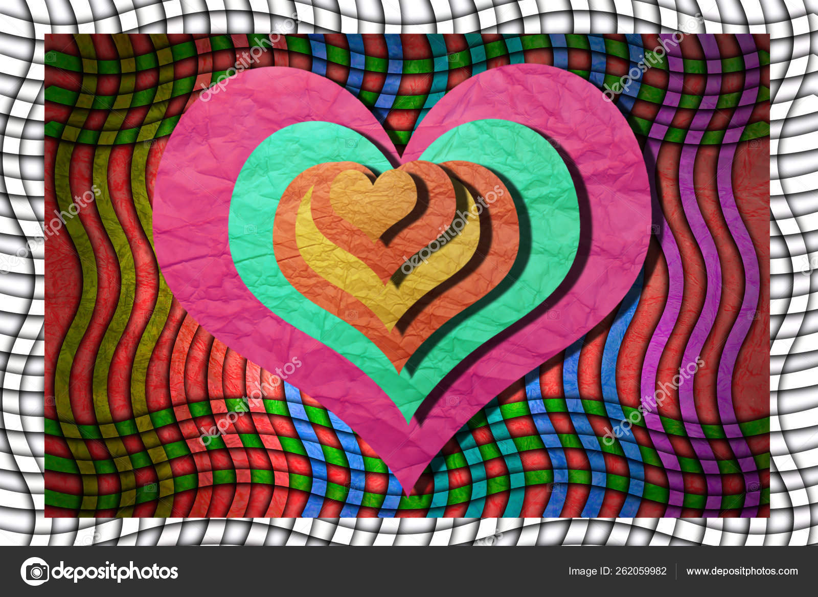 Heart Shaped Paper Valentine's Day Text Background — Stock Photo ...