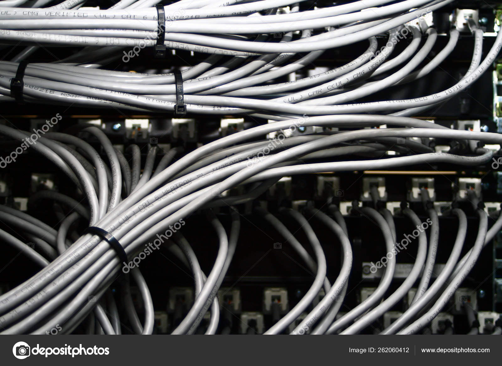 Ethernet Cables Connected Switch Terminal Blocks Stock Photo by ...