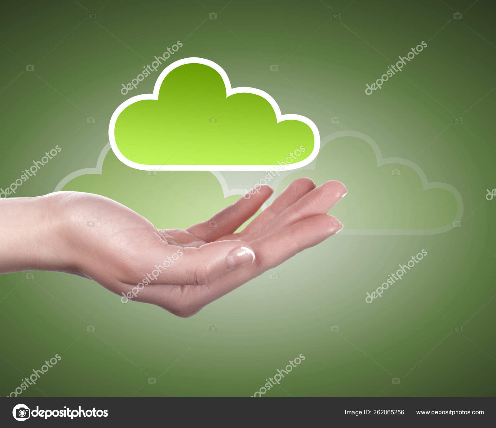 Hand Cloud Computing Symbol Colour Background Stock Photo by ©YAYImages ...