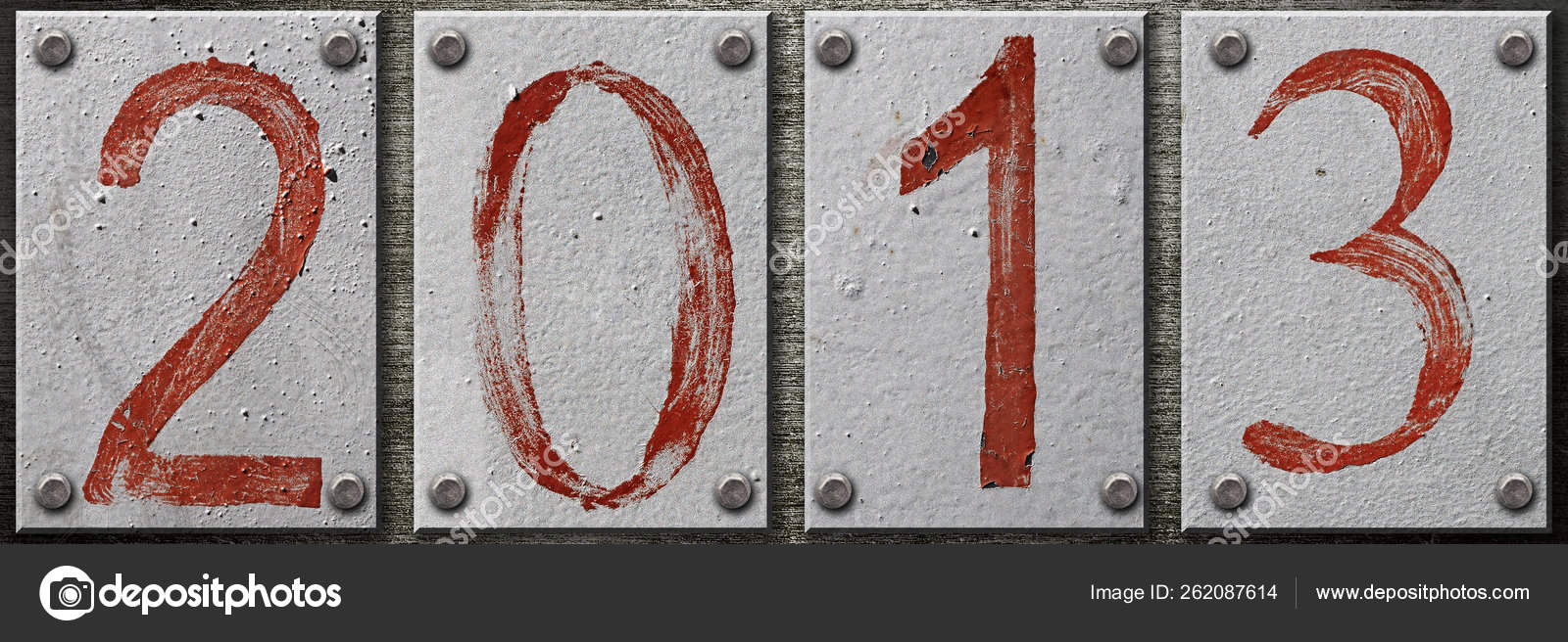2013 Number Metal Background Stock Photo by ©YAYImages 262087614