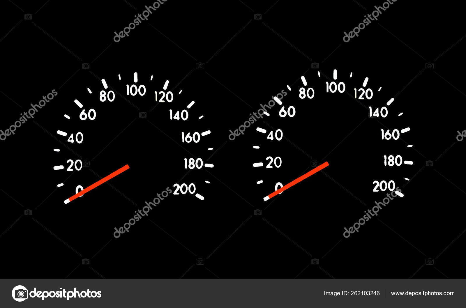 Classic Car Speedometer Scales Arrows Black Stock Photo by ©YAYImages ...