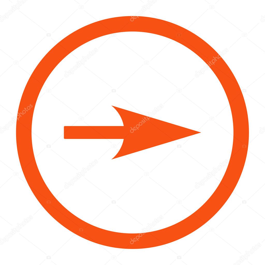 Icono del raster Arrow Axis X. Este símbolo plano redondeado se dibuja ...