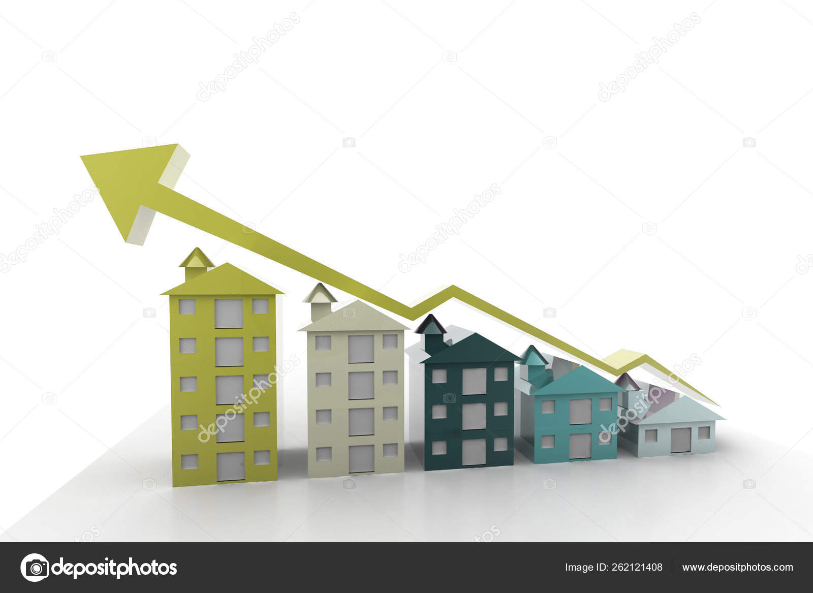 Graph Houses Isolated Background — Stock Photo © YAYImages #262121408