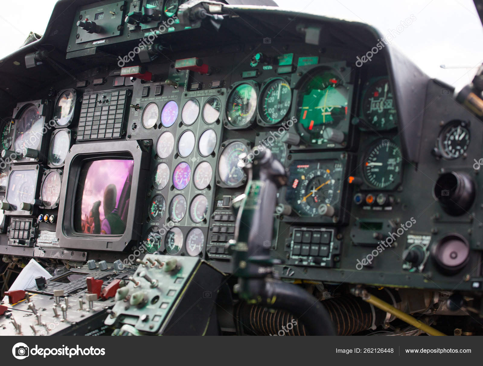 Interior Modern Helicopter Handle Control Stock Photo by ©YAYImages ...