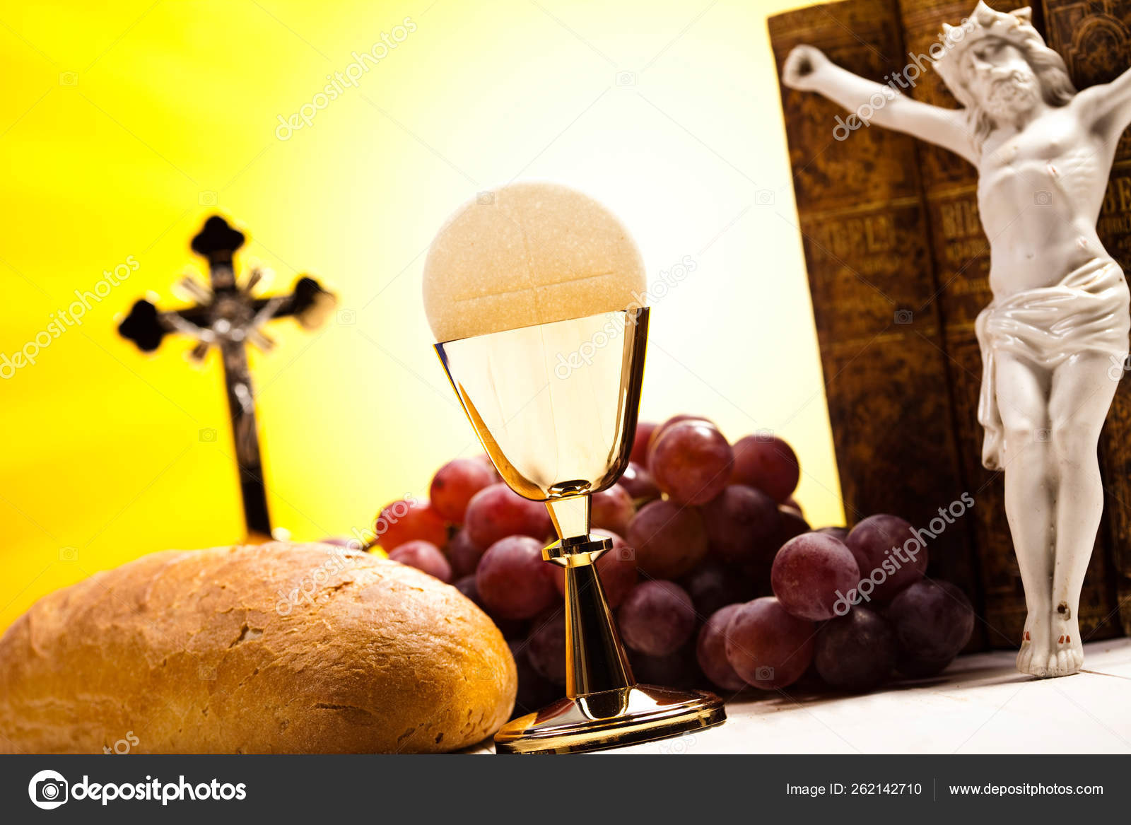 Holy Communion Bright Background Saturated Concept Stock Photo by ...