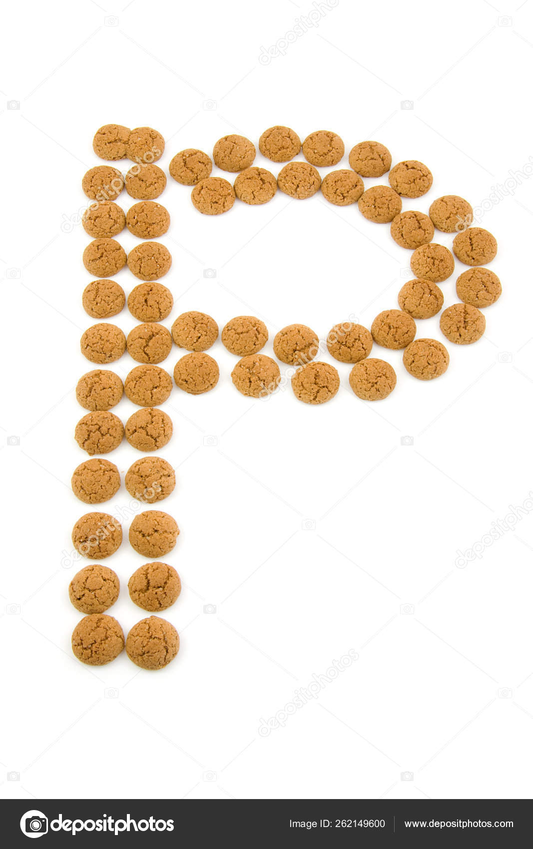 Ginger Nuts Pepernoten Shape Letter Isolated White Background Typical ...