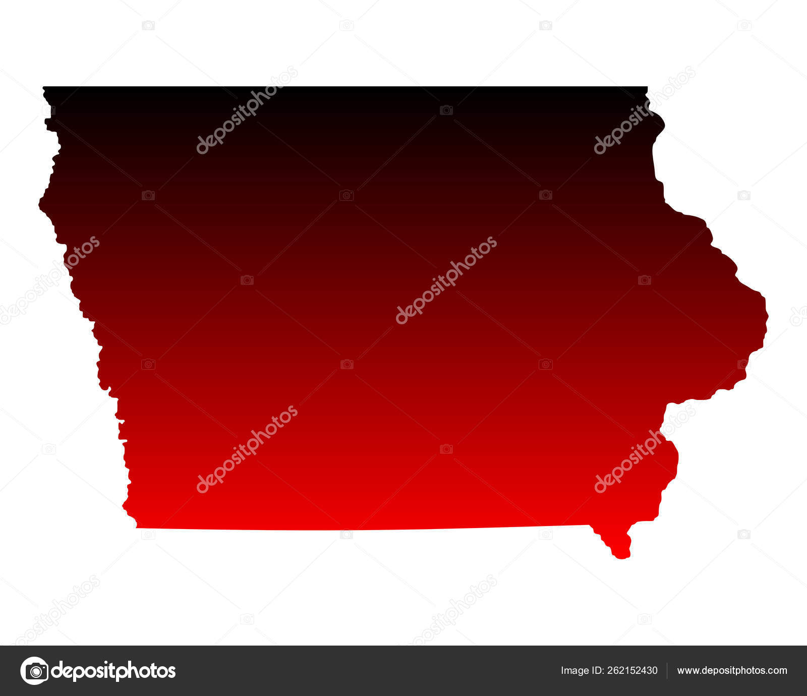 Map Iowa Flat Graphic Illustration Simple Geography Map Stock Photo by ...