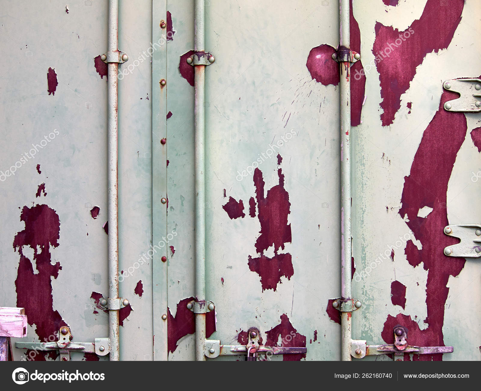 Closeup Cargo Freight Shipping Containers Rust Spots Stock Photo by ...