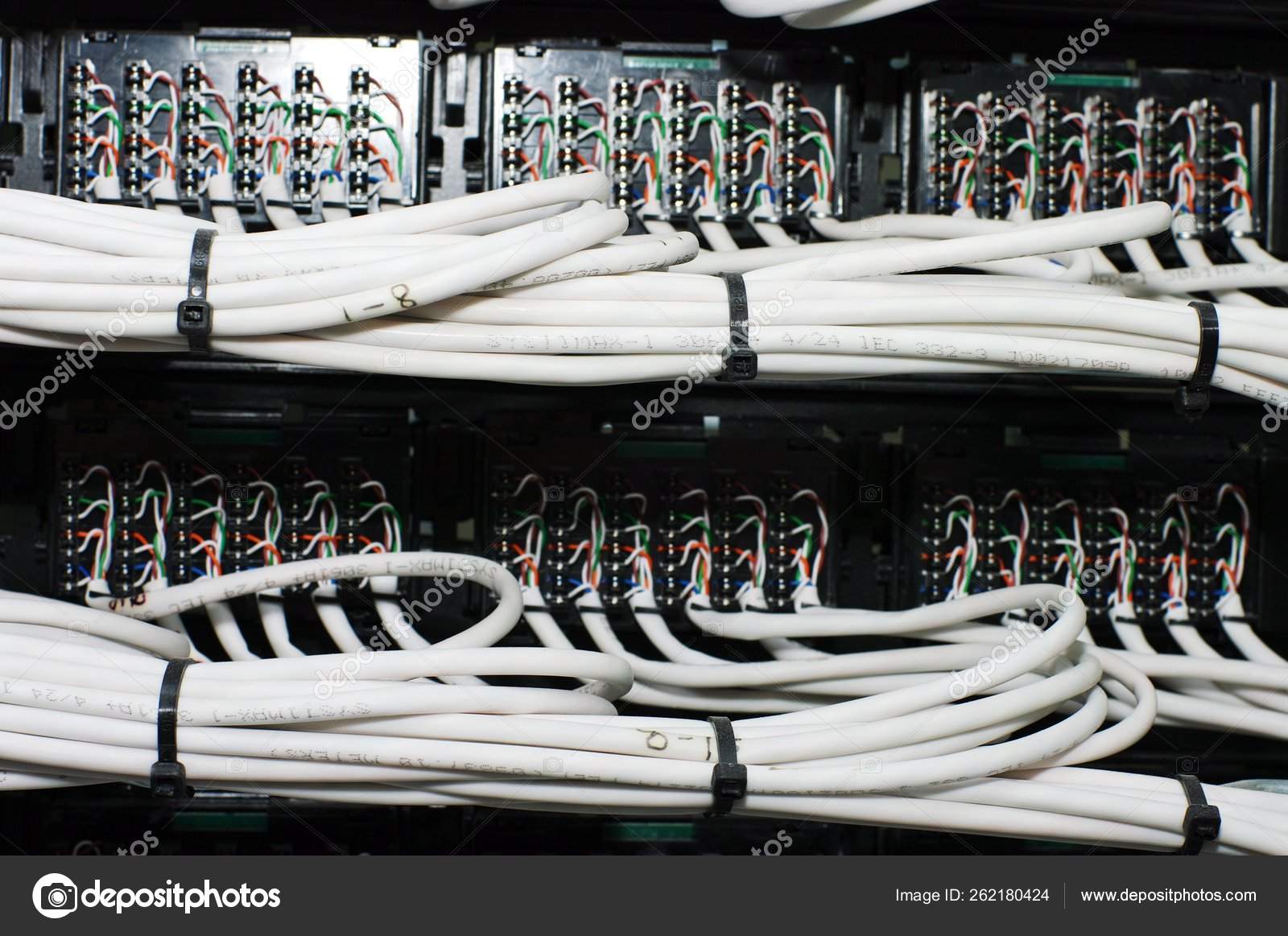 Telephone Wires Panel Switchboard Panel Stock Photo by ©YAYImages 262180424