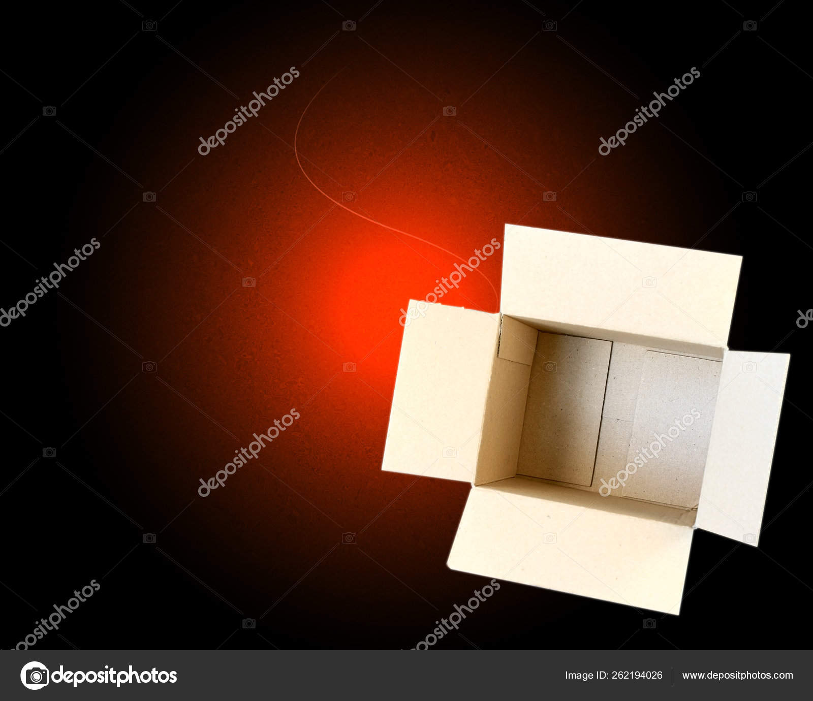 Open Box Glowing Red Background Concept Stock Photo by ©YAYImages 262194026