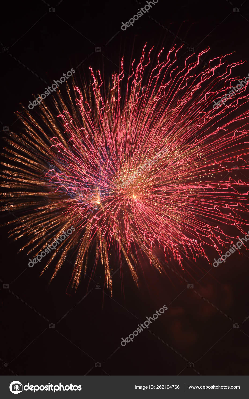 Firework Exploding Night Sky Background Stock Photo by ©YAYImages 262194766