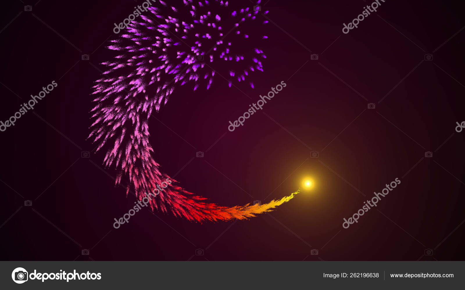 Dancing Fireworks Particles Light Streak Looping Motion Resolution ...