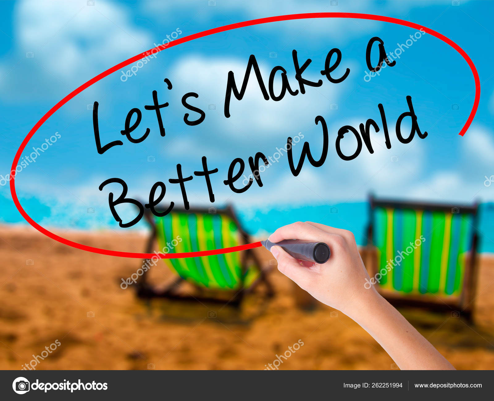Man Hand Writing Let's Make Better World Black Marker Visual — Stock ... Man Hand Writing Let's Make Better World Black Marker Visual — Stock ...