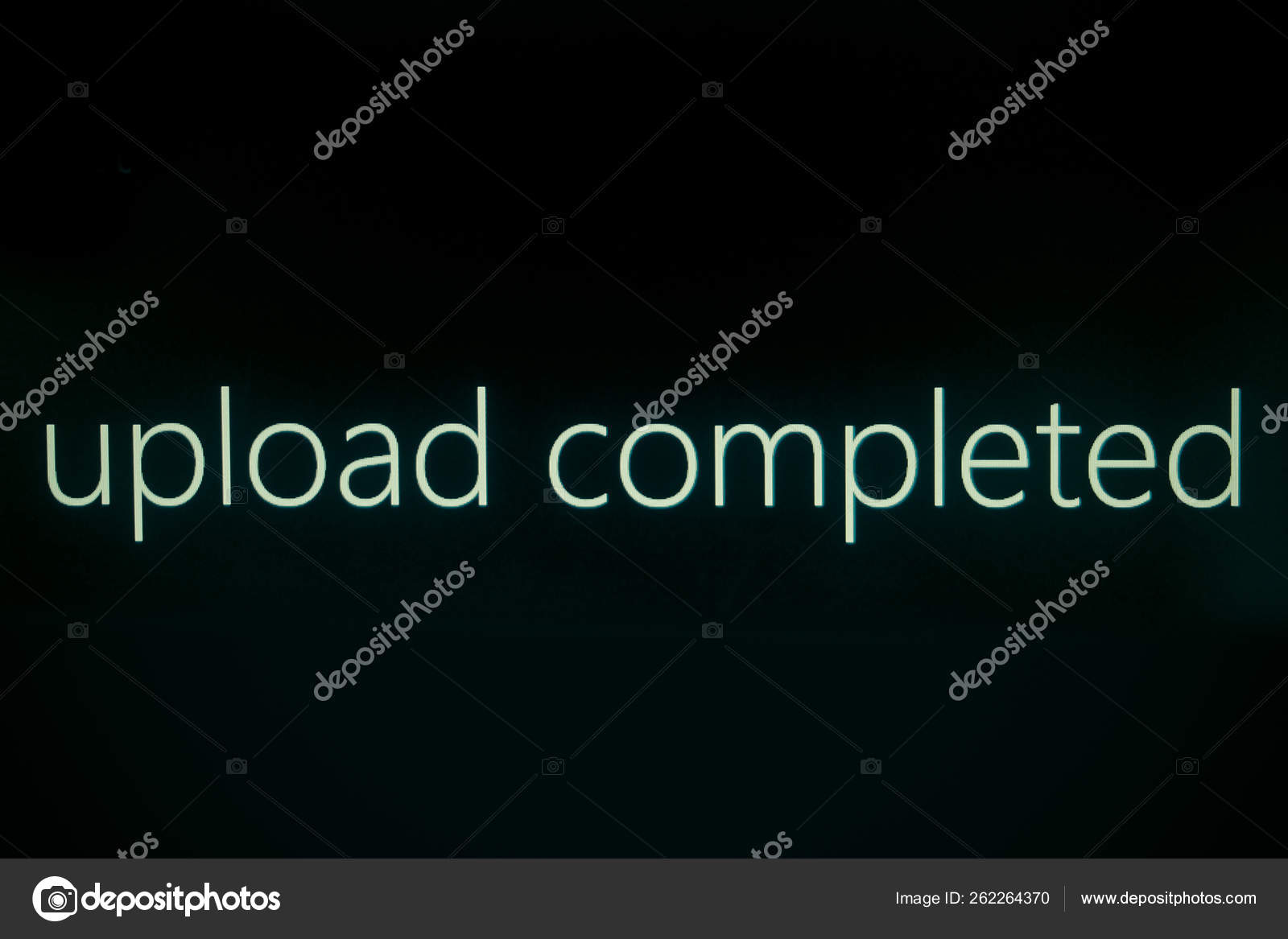 Computer Screen Upload Completed — Stock Photo © YAYImages #262264370