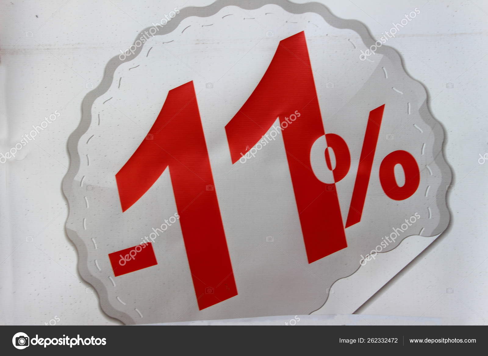 White Background Form Openwork Sticker Eleven Percent Stock Photo by ...