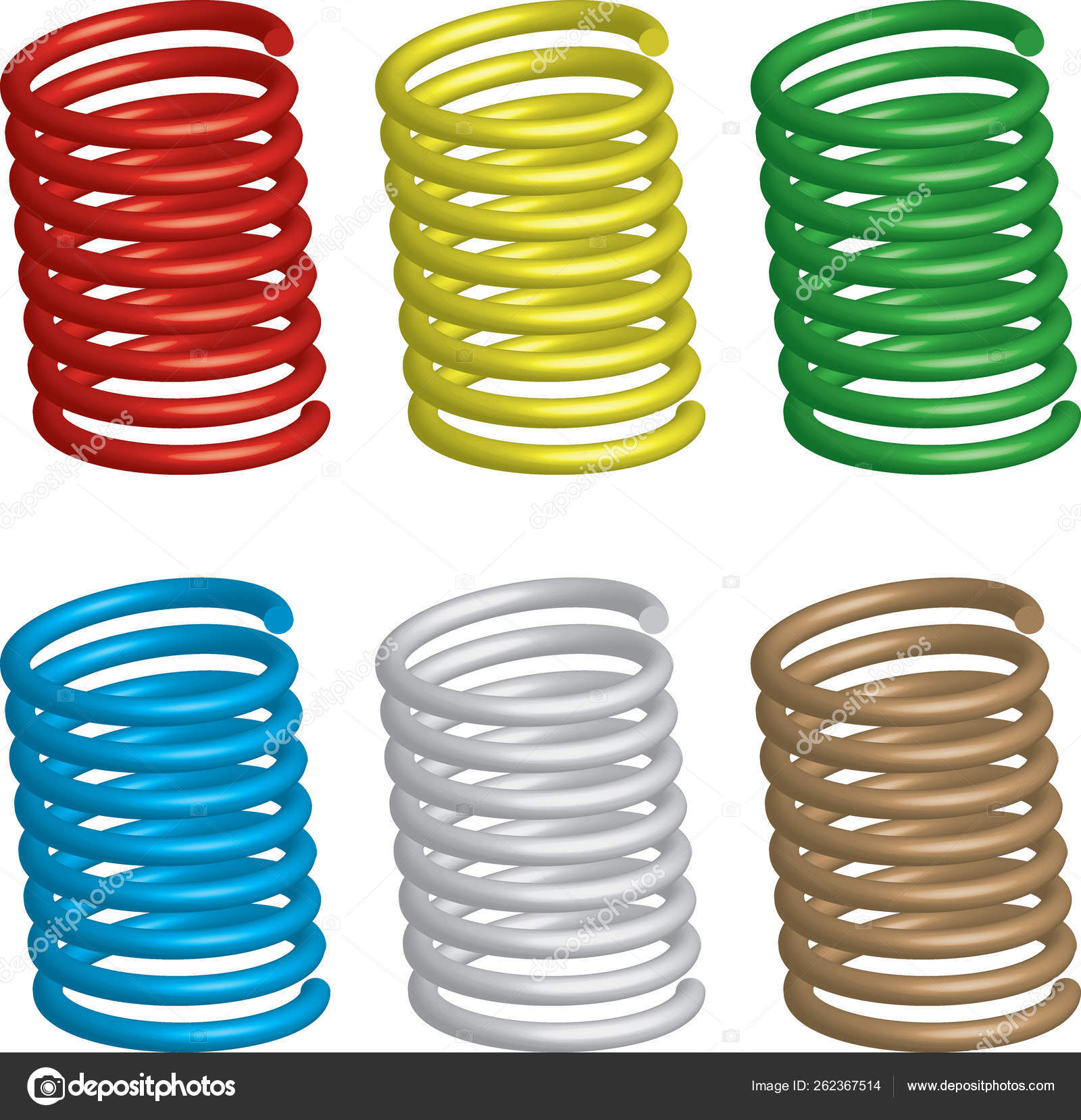 Illustration Steel Spring Illustration White Background Stock Photo by ...