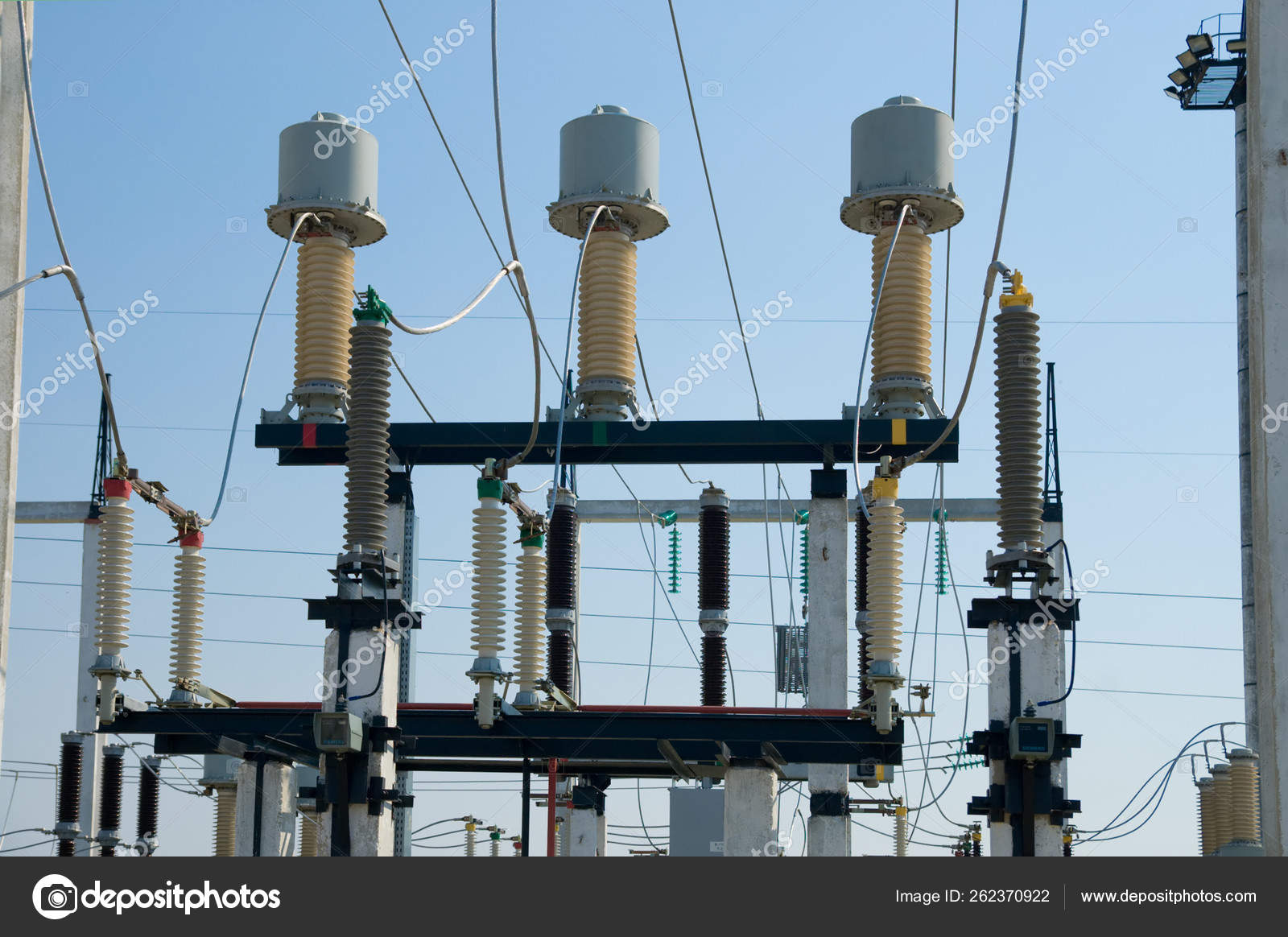 View High Voltage Substation Switches Disconnectors Stock Photo by ...