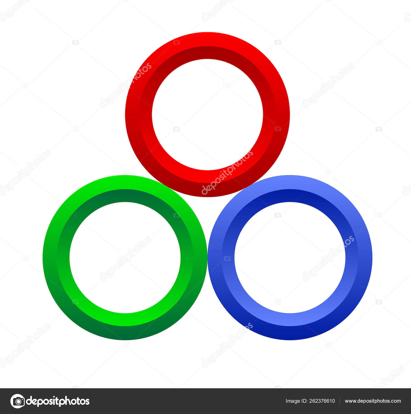 Vector Illustration Rgb Colors Rings White Background Stock Photo by ...
