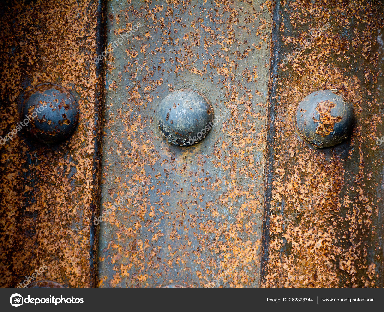 Close Rusting Steel Rivets Stock Photo by ©YAYImages 262378744