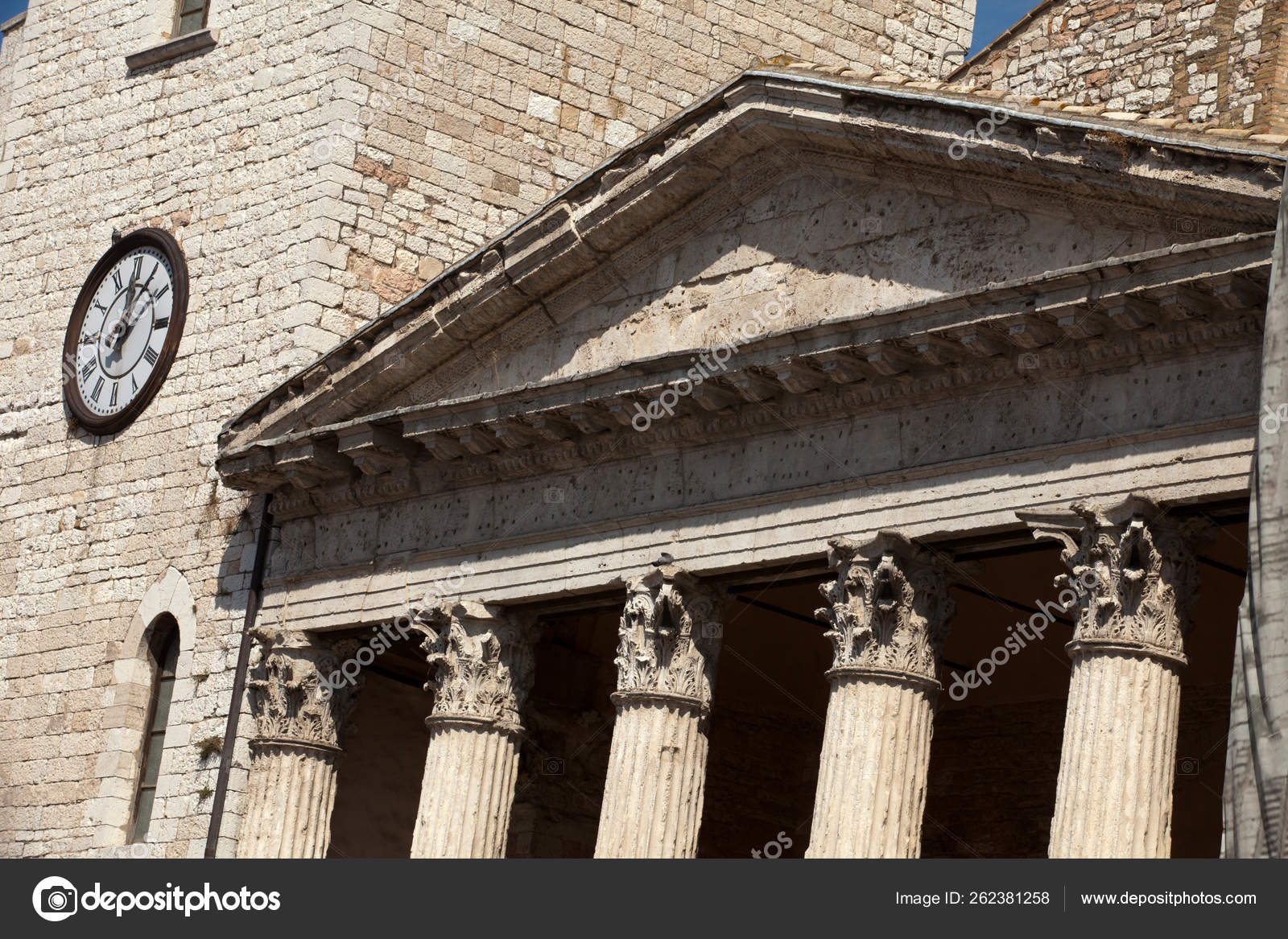Assisi Temple Minerva Converted Santa Maria Sopra Minerva Church Stock ... Assisi Temple Minerva Converted Santa Maria Sopra Minerva Church Stock ...