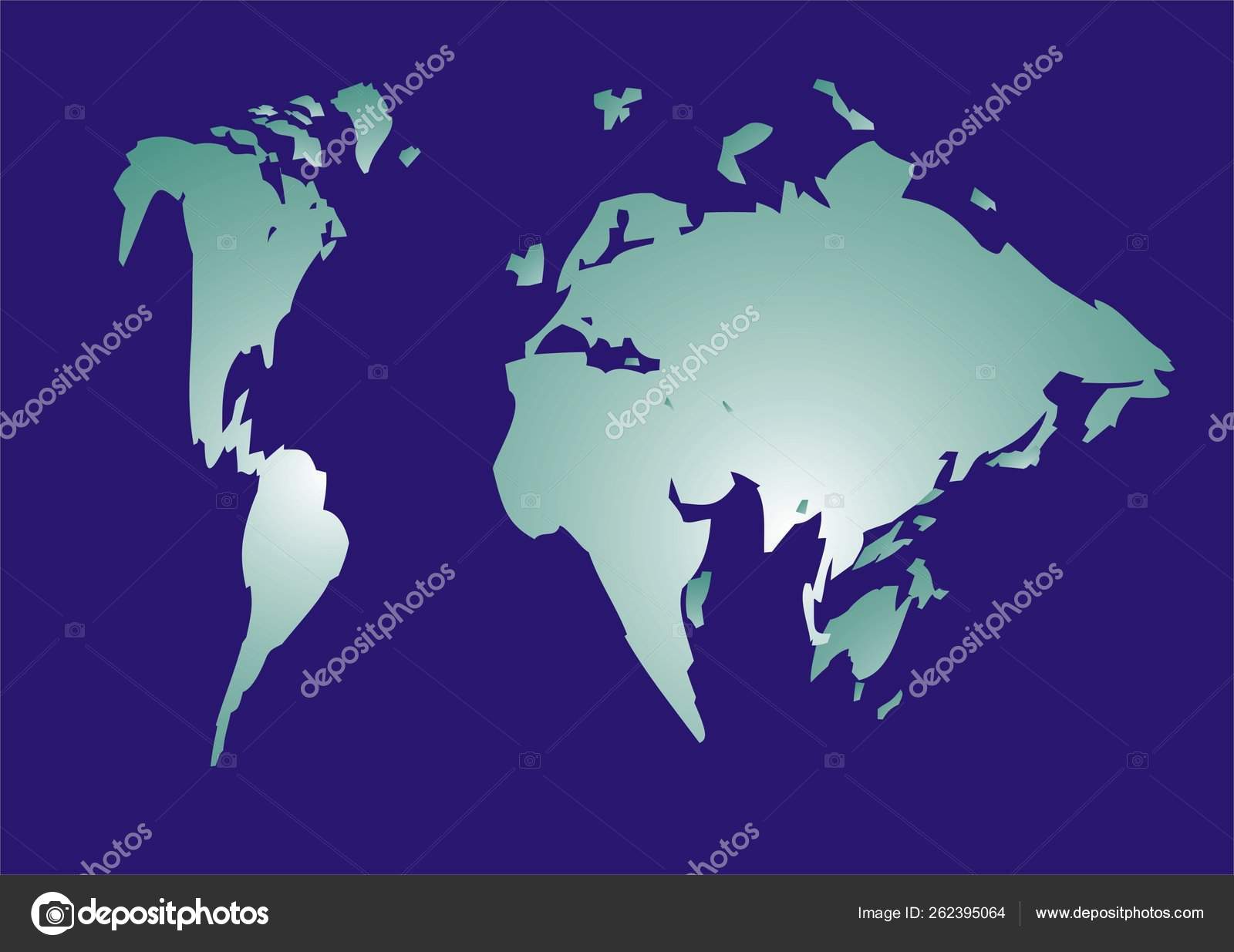 Simplified World Map Simple Graphic Geography Map Stock Photo by ...